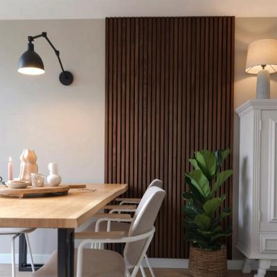 China Acoustic Wood Wall Panel Natural Veneer Melamine Board 21mm Soundproof for Office for sale