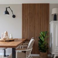 China Acoustic Wood Wall Panel Natural Veneer Melamine Board 21mm Soundproof for Office for sale