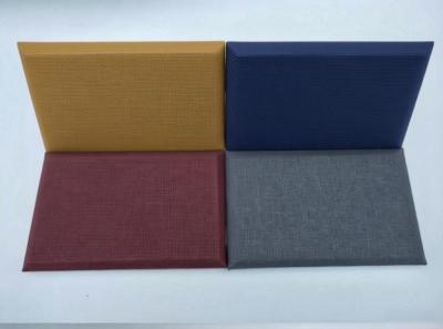 China Free Sample 3D Wall Panel Durable Fabric Wrapped Acoustic Board A1 Non Combustible 1200x600mm for sale