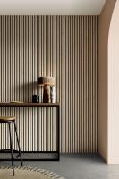 China Acoustic Wood Wall Panel MDF Akupanel 21mm Sound Absorbing Melamine Board for Home Decor for sale
