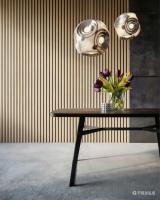 China Customized MDF Wood Veneer Melamine Board Acoustic Wall Panel for Office for sale