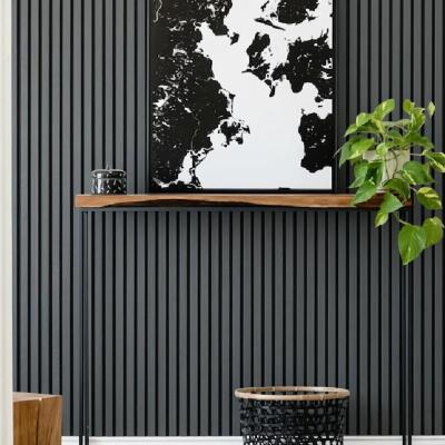 China Customized Acoustic Wood Slat Panel Black Acoustic Ceiling Panel for Office for sale