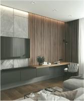 China Natural Acoustic Wood Wall Panel MDF Melamine Board Akupanel 21mm for Hall for sale