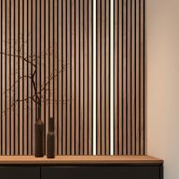 China Walnut Wood Acoustic Ceiling Panel Durable Acoustic Wall Panel for Office for sale