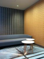 China Customized Perforated Acoustic Panel Natural Melamine Board for Room Decor for sale