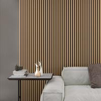 China Simple Acoustic Wood Wall Panel MDF Acoustic Ceiling Panel Akupanel for sale