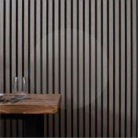 China Walnut Wood Acoustic Wall Panel 21mm Eco-Friendly Melamine Board for Bedroom Soundproofing for sale