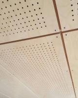 China Free Samples Perforated Acoustic Panel Natural Melamine Board for Studio for sale
