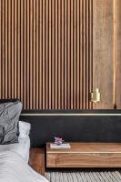 China Walnut Wood Acoustic Ceiling Panel MDF Akupanel for Room Decor for sale
