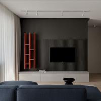 China Eco-Friendly Acoustic Wood Wall Panel Black Akupanel 3D Wall Panel for Hall for sale