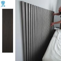 China Customized Wood Slat Acoustic Panel Noise Reduction MDF Melamine Board for Bedroom for sale