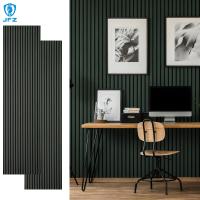 China Customized Wood Slat Acoustic Panel Noise Reduction MDF Melamine Board for Bedroom for sale