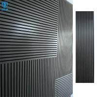 China Wood Slat Acoustic Panel 21mm Veneer MDF Sound Absorbing Ceiling Wall Panel Noise Reduction for sale
