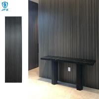 China Wood Slat Acoustic Panel 21mm Veneer MDF Sound Absorbing Ceiling Wall Panel Noise Reduction for sale