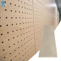 China Customized Perforated Wood Acoustic Panels MDF Wood Veneer for School for sale