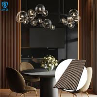 China Stylish Decor Wood Slat Acoustic Panel Eco-Friendly 3D Wall Panel for Bar for sale
