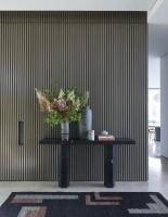 China Customized Wood Slat Acoustic Panel MDF Melamine Board for Room Decor for sale
