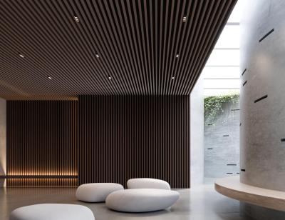 China Black Acoustic Wood Wall Panel Decor Interior 3D Wall Panel for Home Decor for sale