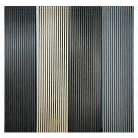 China Black Acoustic Wood Wall Panel Decor Interior 3D Wall Panel for Home Decor for sale