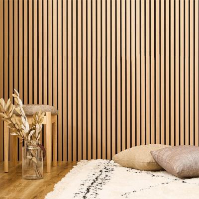 China Decor Interior Wood Slat Acoustic Panel Noise Reduction Acoustic Wall Panel for Studio for sale