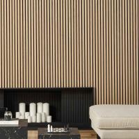 China Eco-Friendly Wood Slat Acoustic Panel Decor Interior Acoustic Wood Panel for Room Decor for sale