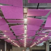 China Decor Interior PET Polyester Fiber Acoustic Panel Customized Acoustic Ceiling Panel for Hall for sale