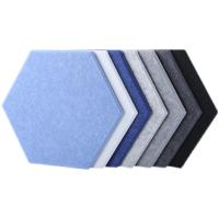China Simple PET Acoustic Wall Panel Durable Polyester Fiber Hexagon Acoustic Panel for Hall for sale
