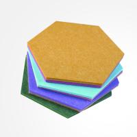 China High-Density Hexagon Acoustic Panel Natural PET Polyester Fiber Acoustic Panel for Home Decor for sale