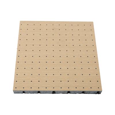 China Modern Design Perforated Acoustic Wood Wall Panel Durable Acoustic Ceiling Panel for Office for sale