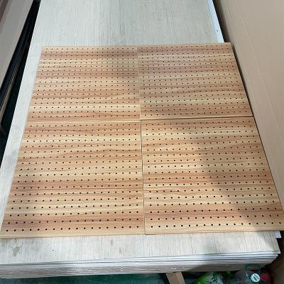 China Eco-Friendly Perforated Acoustic Wall Panel Durable Acoustic Wood Panel for Hall for sale