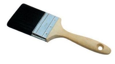 China Hollow Synthetic Black Bristle Paint Brush 1-4 Inch with Polyester Filament and Wood Handle for sale