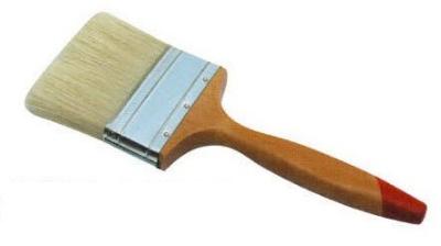 China Bleached White Bristle Painting Brush 1-3 Inch with Natural Wood Handle for Industrial & Civil Applications for sale