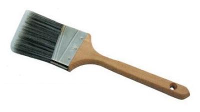 China Tapered Polyester Painting Brush with Natural Wood Handle - 19mm to 23mm Width Sizes for Professional Use for sale