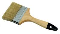 China White Bristle Painting Brush 1-4 Inch with Lacquered Wood Handle and Tin Plated Ferrule for Industrial Use for sale