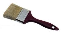 China 50mm Varnish White Bristle Chip House Paint Brush OEM Plastic Handle Tin Ferrule for sale