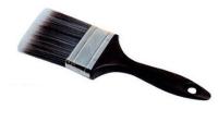 China Double Boiled Polyester Bristle Paint Brush Wood Handle for Industrial and Civil Use 2 Inch for sale