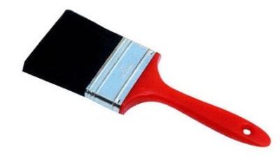 China Hollow Polyester Filament Painting Brush 1-4 Inch Size Range with Plastic Handle and Tin Plated Ferrule for sale