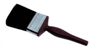 China 6mm Black Bristle Paint Brush with Lacquered Wood Handle - 17mm to 23mm Width Sizes for Professional Painting for sale