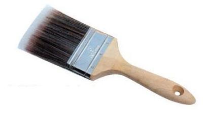 China Tapered Polyester Paint Brush 1-4 Inch with Wood Handle for Professional Painting Applications for sale