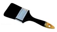 China Black Bristle Painting Brush 2 Inch with Lacquered Plastic Handle for Industrial Use for sale