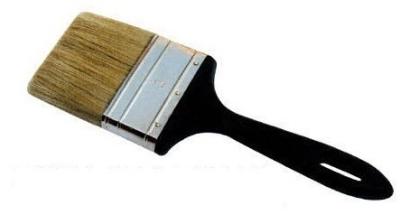 China Double Boiled White Bristle Synthetic Filament Paint Brush - 1