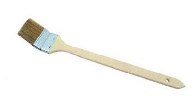 China 2-inch and 3-inch Radiator Paint Brush with Bent Wooden Handle for Industrial and DIY Applications for sale