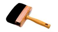 China Black Bristle Painting Brush 2 Inch Wood Handle Professional Paintbrush for Wood Furniture for sale