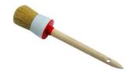 China OEM White Bristle Chalk Paint Brushes with Natural Wood Handle for Furniture and Industrial Applications for sale