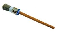 China Hollow Chip Round Chalk Paint Brush with Polyester Filament and Lacquered Wood Handle for Professional Painting Applications for sale