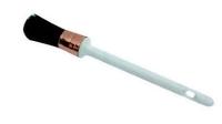 China Round Black Bristle Chalk Paint Brushes 15mm 21mm 25mm - Plastic Handle Multi-Purpose Paint Tools for sale