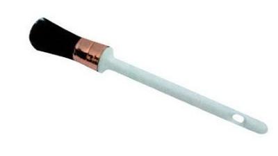 China Round Black Bristle Chalk Paint Brushes 15mm 21mm 25mm - Plastic Handle Multi-Purpose Paint Tools for sale