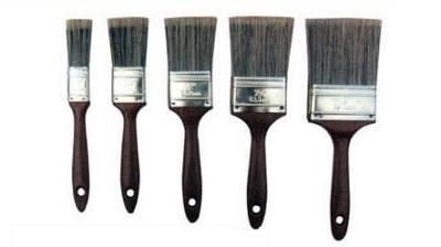 China Synthetic Filament Paint Brush 10mm 20mm 30mm with Hollow Polyester Bristles and Plastic Handle for sale