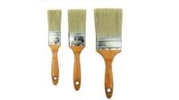 China White Bristle Commercial Paint Brushes 19-23mm Width for Wood Stain and Industrial Applications for sale