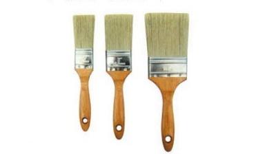 China White Bristle Commercial Paint Brushes 19-23mm Width for Wood Stain and Industrial Applications for sale